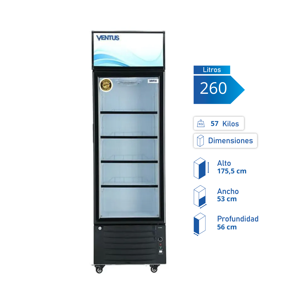 Visicooler 260 Lts 1 Puerta LG-260 Ventus - Wasi